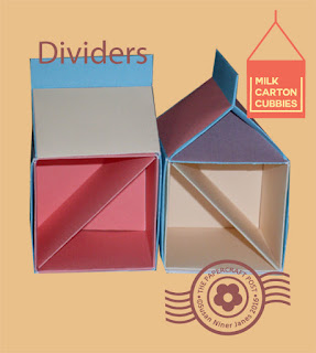 The Papercraft Post: Mini Milk Carton Cubby Dividers