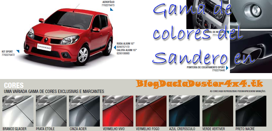 Dacia Catalunya i Andorra Club - Gama de colores de nuestros Dacia ...