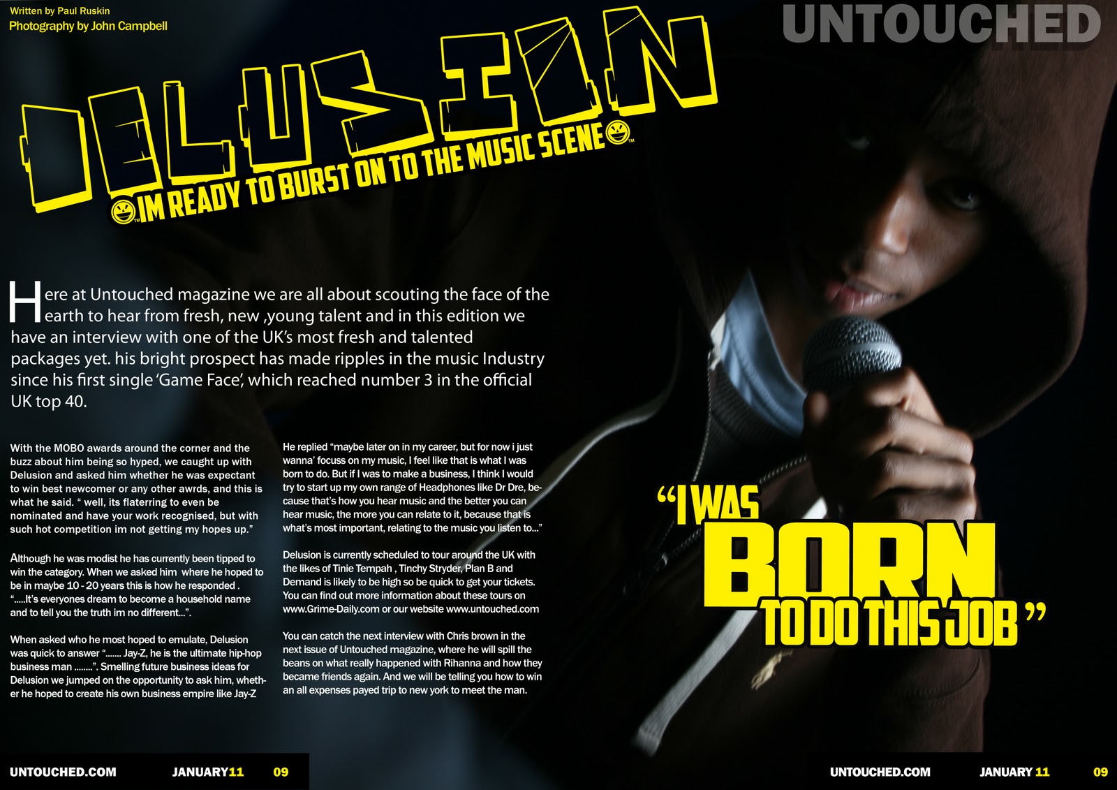 Cyprian Boateng: MUSIC MAGAZINE DOUBLE PAGE SPREAD