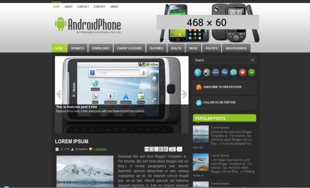 Grunge Iphone Blogger Template Download