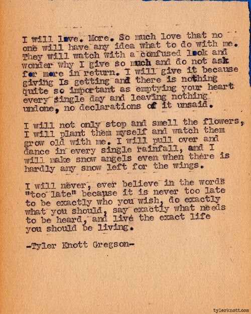 Dragonfly's Poetry & Prolixity: Tyler Knott Gregson, the Typewriter Poet