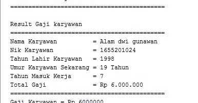Alam Dwi Gunawan: Contoh Program Data Karyawan Java Netbeans