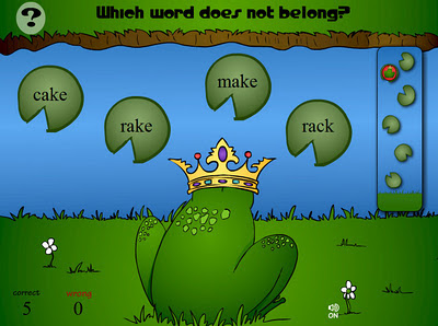 Learning Phonics: Magic E - Frog game