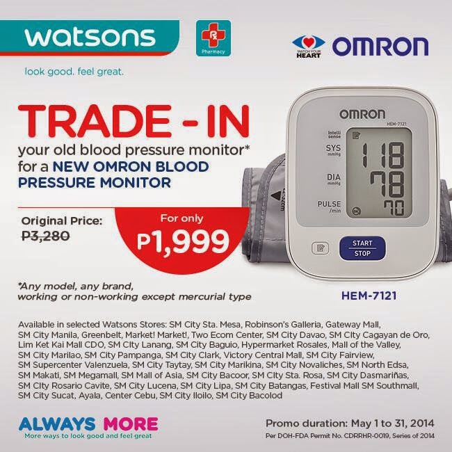 D I G G DAVAO Watsons Trade in Your Old Blood Pressure Monitor For A D I G G DAVAO Watsons Trade in Your Old Blood Pressure Monitor For A