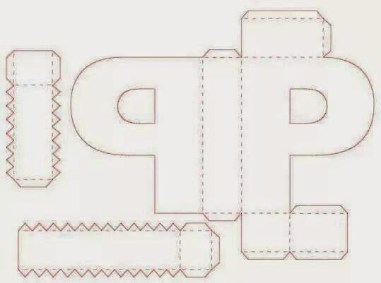 Molde de letras 3d - Ver e Fazer