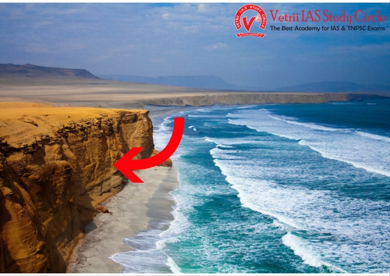 LANDFORMS CREATED BY SEA WAVES - UPSC - TNPSC General Knowledge
