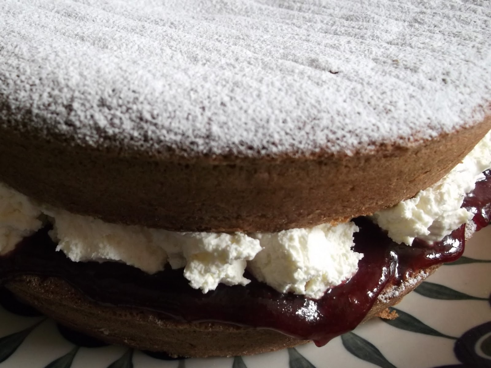 chip butties and noodle soup: fat free sponge with full fat filling