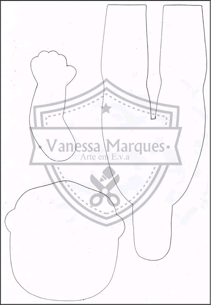 Boneca em EVA com enchimento - Molde para Imprimir - Ver e Fazer