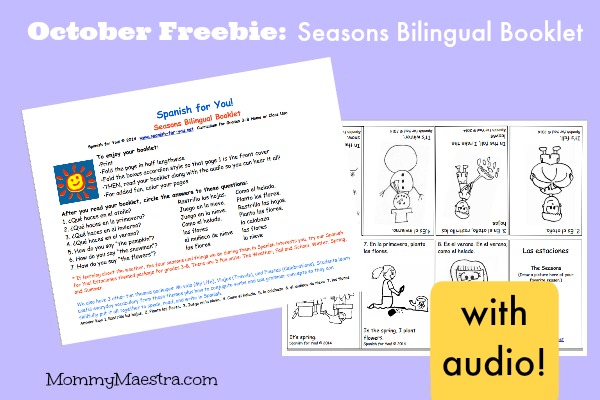 Mommy Maestra: Free Seasons Bilingual Minibook for Spanish Learners