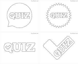Four Coloring: Free printable Quiz coloring pages for kids