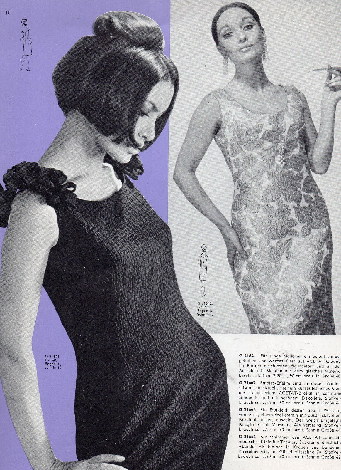 Pink Sepen vintage kaavat: 60-luvun juhlamekko Glamouria Astra Mode kaavat