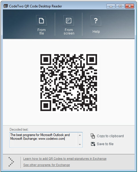 Lector de códigos QR para Windows ~ Noticias, utilidades Geek