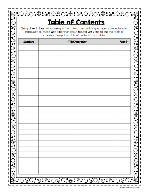 Math in Demand: Algebra Interactive Notebook Starter