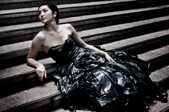 thebigfront: Garbage Bag Dresses