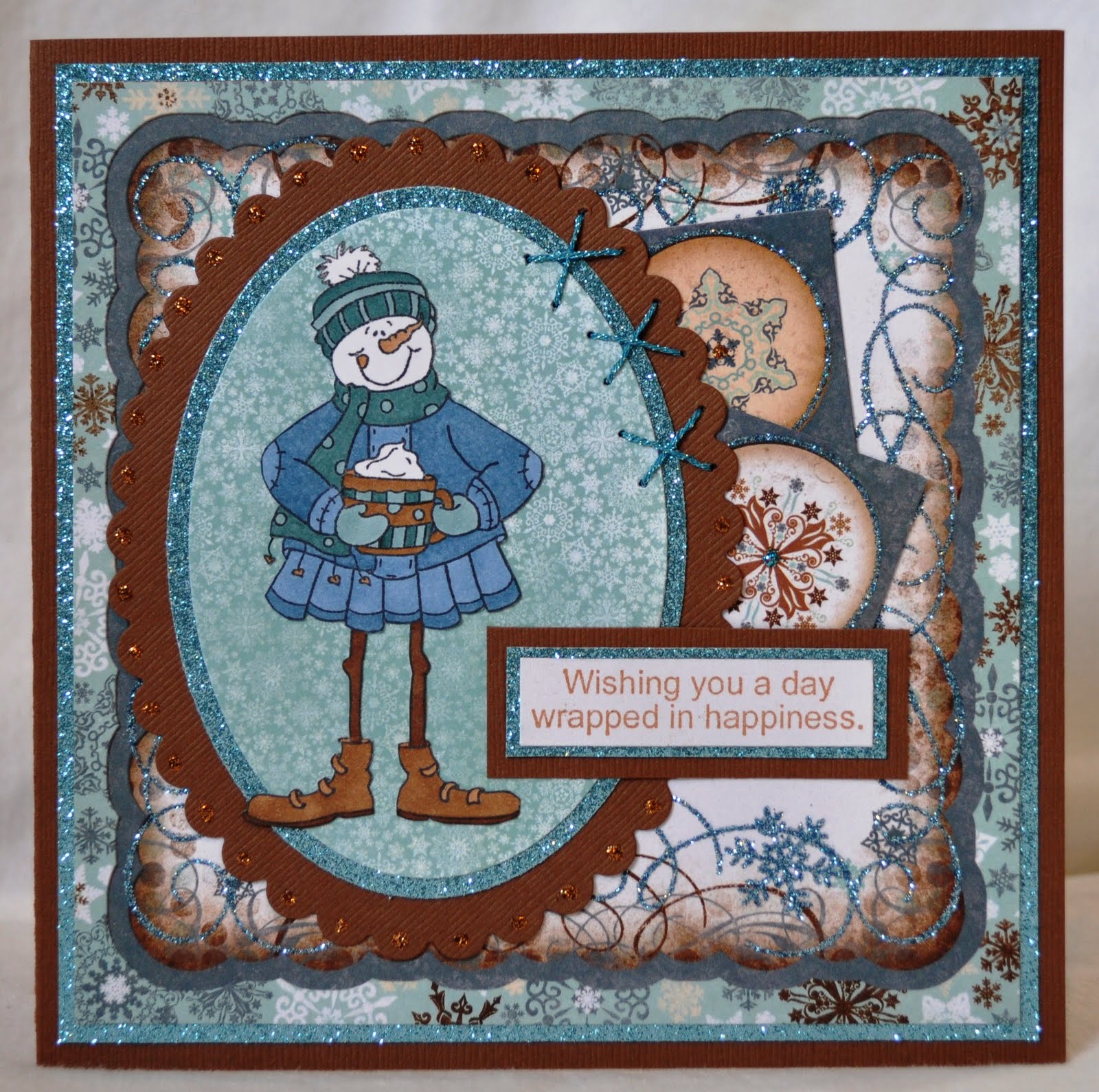 DAT'S My Style: Glitter Snowman Birthday Card