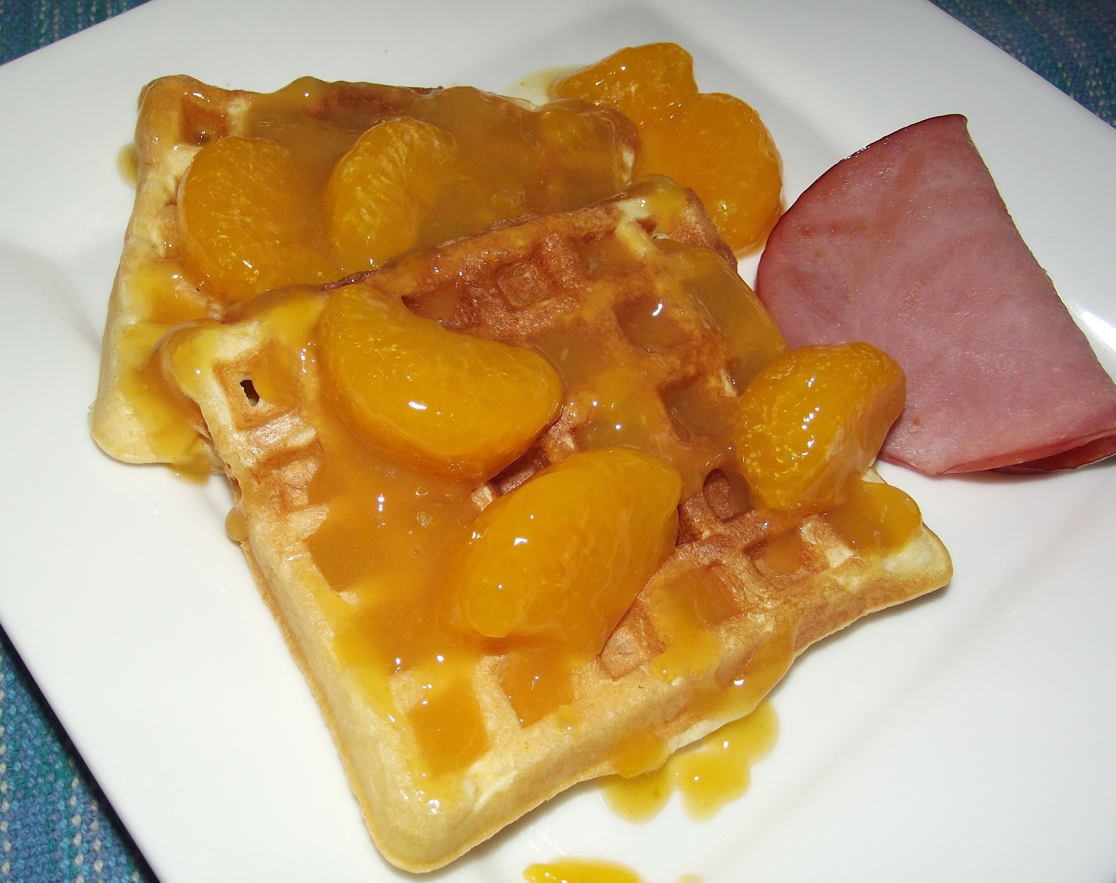 Cinnamon-Sugar: Orange Waffles with Mandarin Orange Sauce