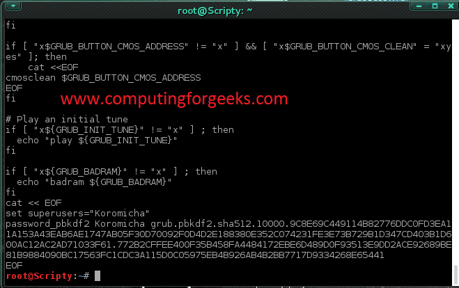 How To Protect Grub Bootloader With Password On Centos 7 And Rhel 7 Computingforgeeks