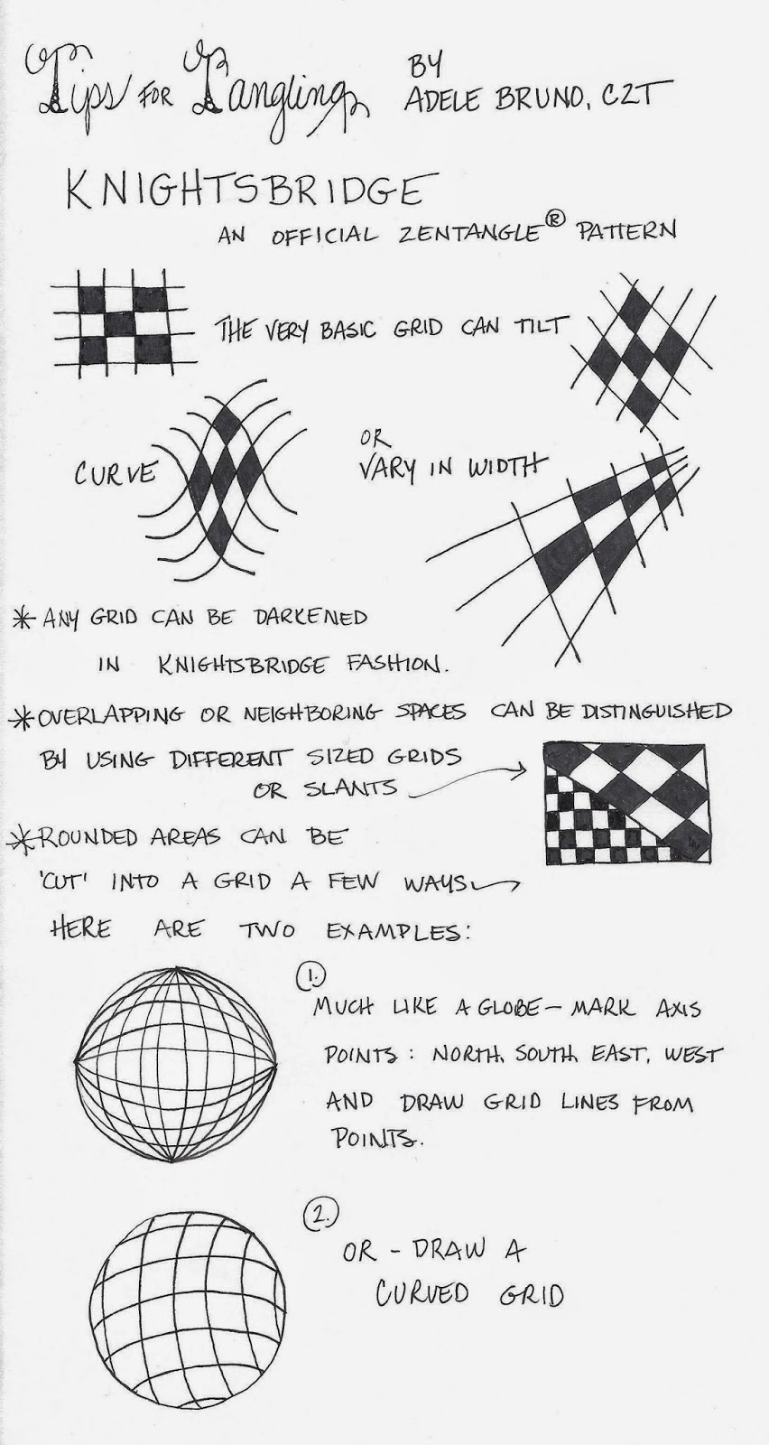 Tickled To Tangle: Tips for Tangling Knightsbridge