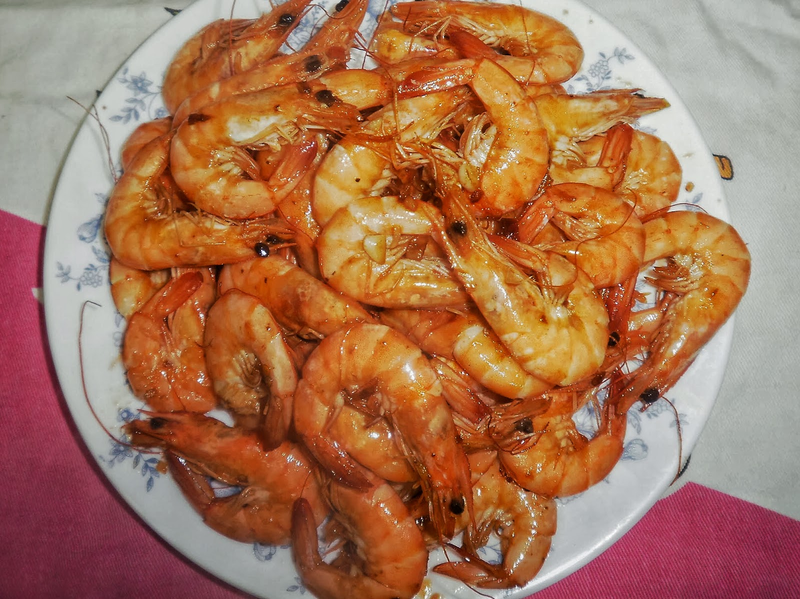 Camarão frito ao alhinho - Baú da Conceição