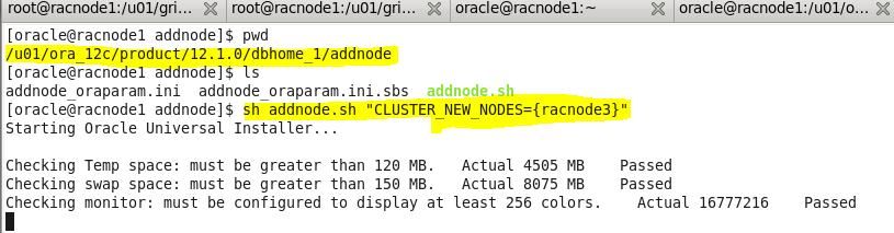Adding new node to 12c RAC Cluster