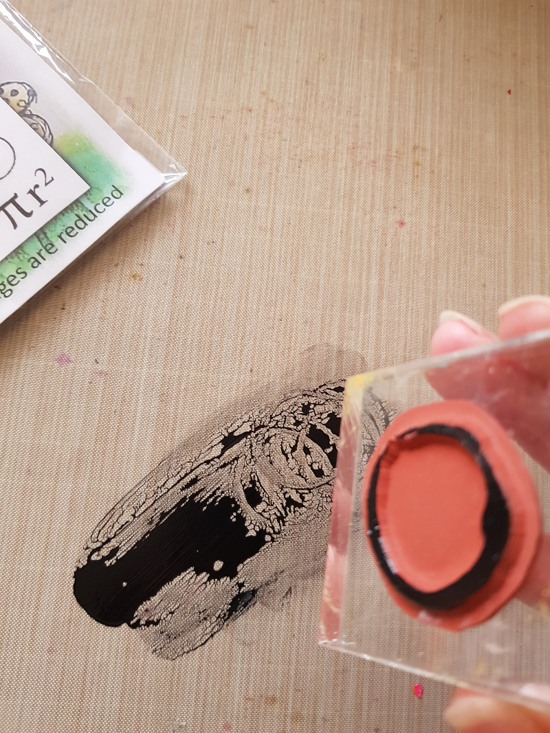 Stamping with Paint - Art Journal Page by Dot