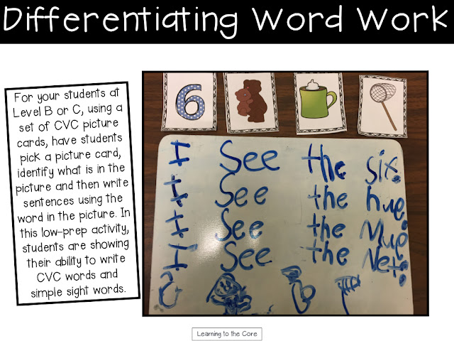 Differentiating Word Work in Guided Reading Groups - Literacy with ...