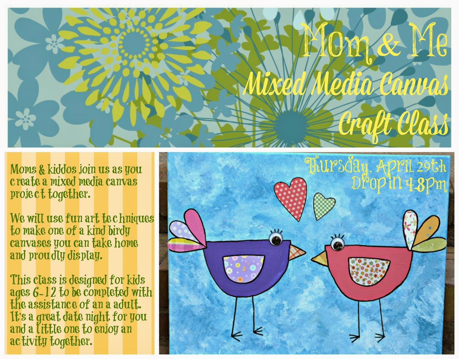 Junque 2 Jewels: Mom & Me, Mixed Media Canvas Class