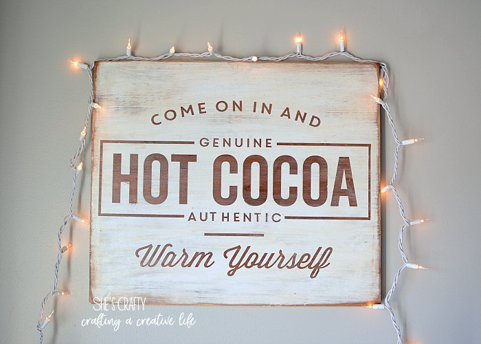 She's Crafty: Christmas Treat Station on Farmhouse Shelves