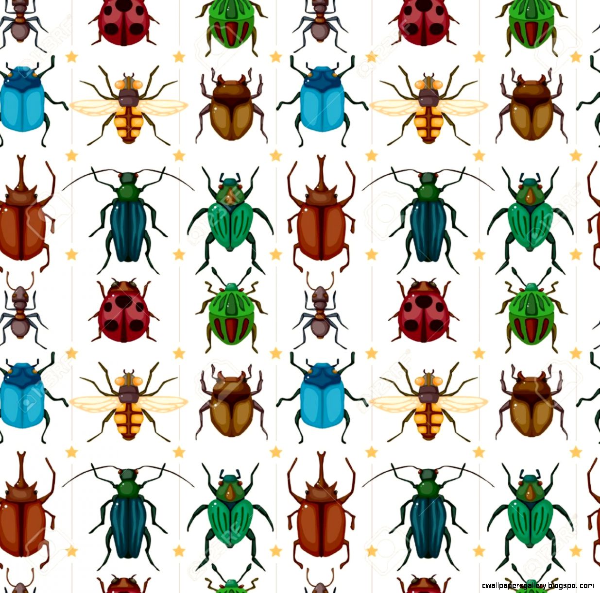Insect Pattern Wallpaper | Wallpapers Gallery