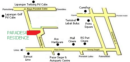 Cinere Paradesa Residence: Akses