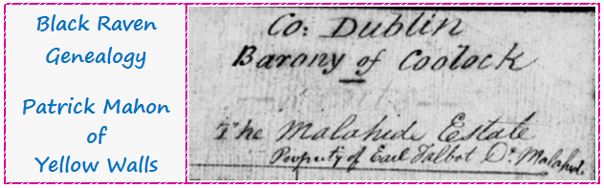 Black Raven Genealogy: Homing in on Patrick Mahon's family