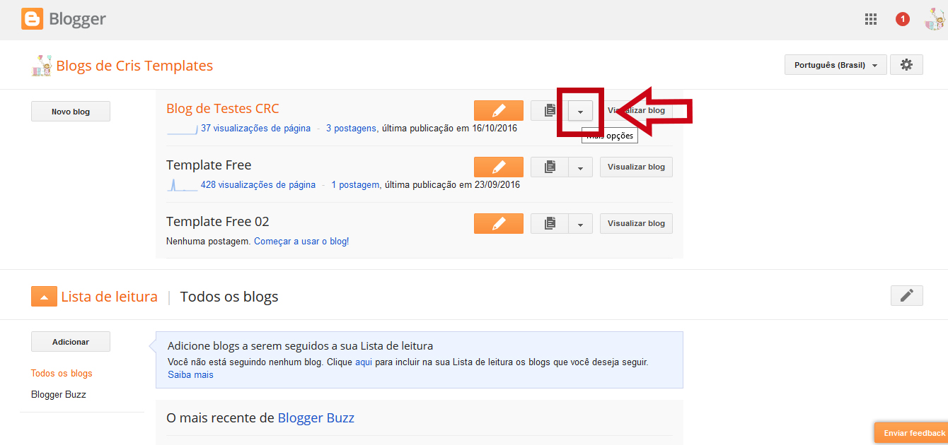 Como tirar a navbar horizontal (menu do Blogger) - Cris Rocha Criações