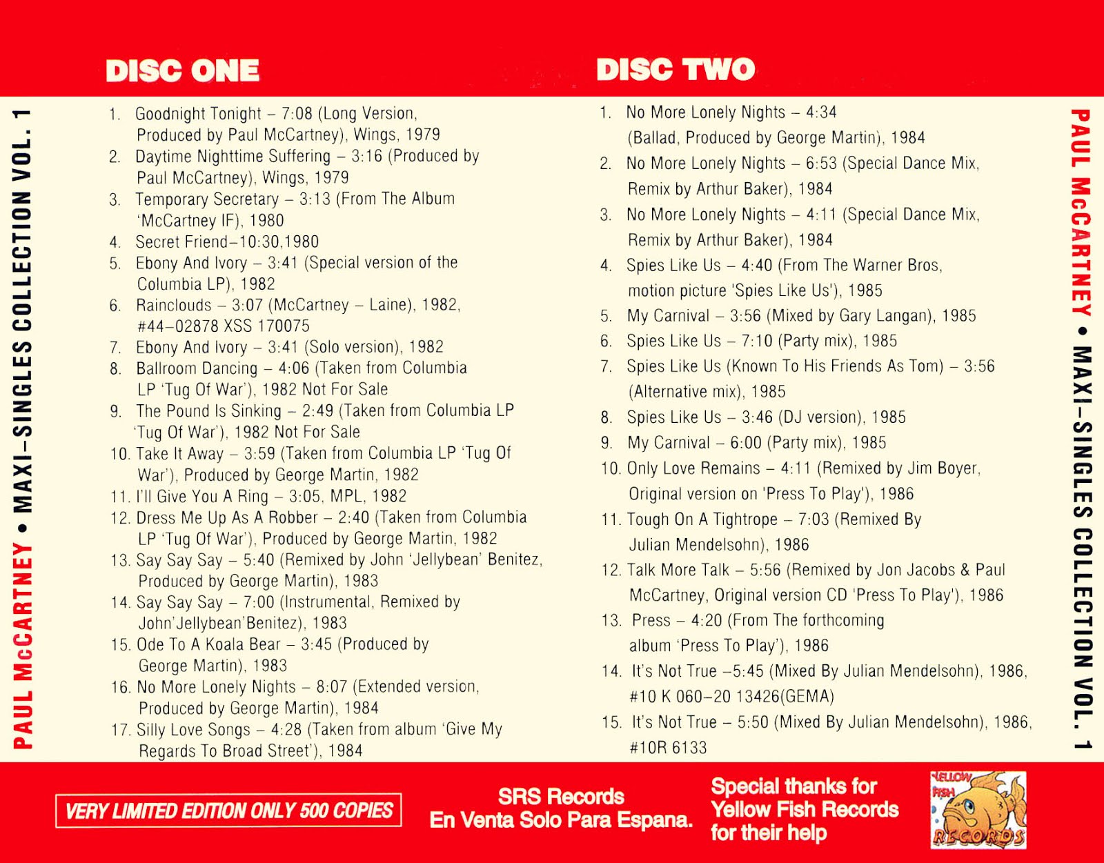 Super Discografia Paul McCartney por Mediafire: 2004 - Maxi-singles ...