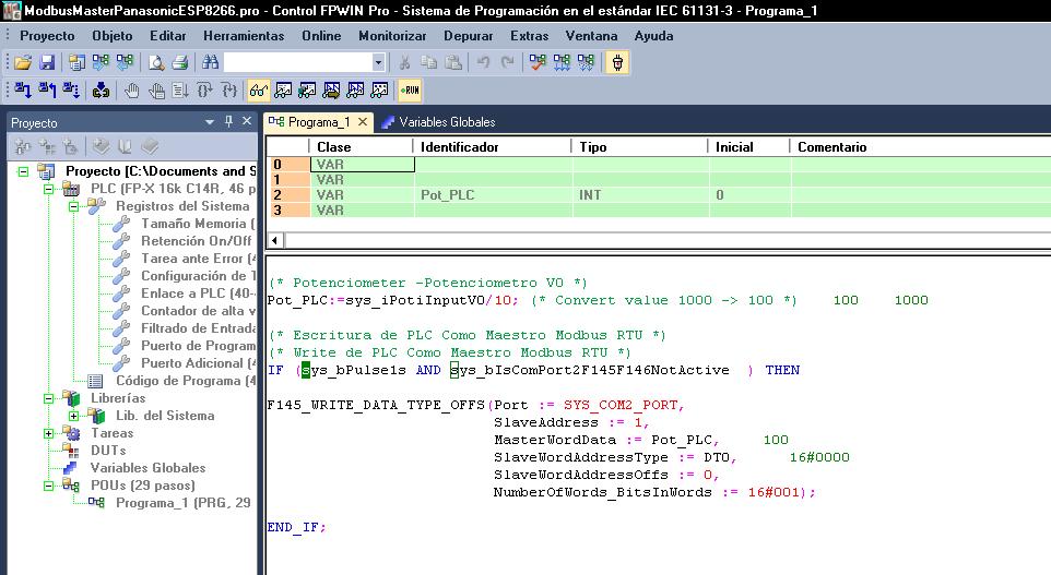 ESP8266 Scada SVG Modbus RTU Display Oled PLC Panasonic FPX C14R ...