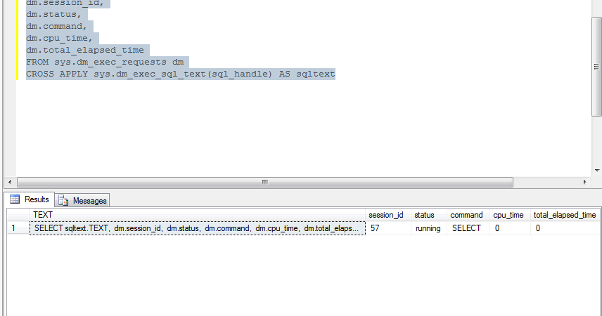 SQL Server Query - To find the Active Running Transactions on SQL Server.