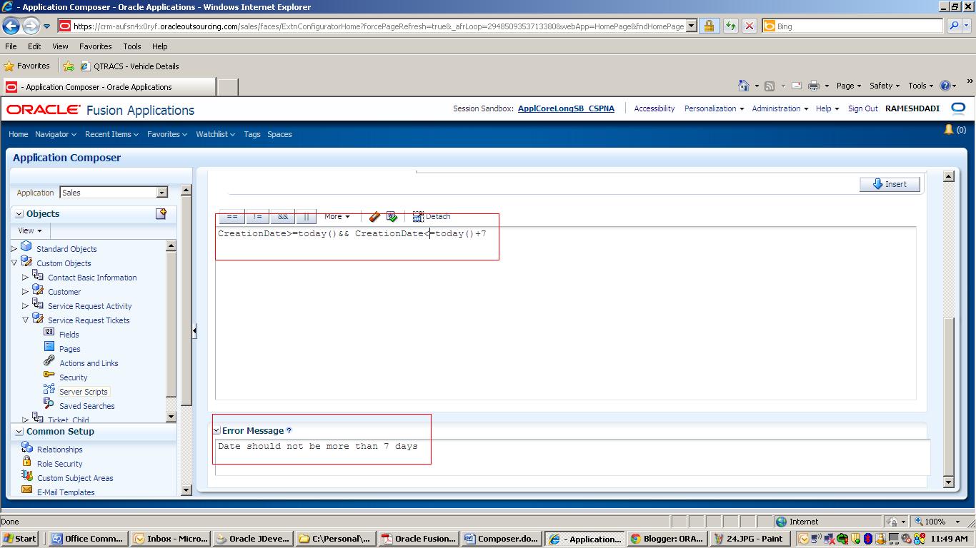 ORACLE FUSION APPLICATIONS: Validations/Triggers/Functions