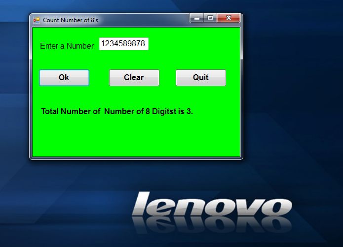 Free Programming Source Codes And Computer Programming Tutorials Count Number Of Eight Digits