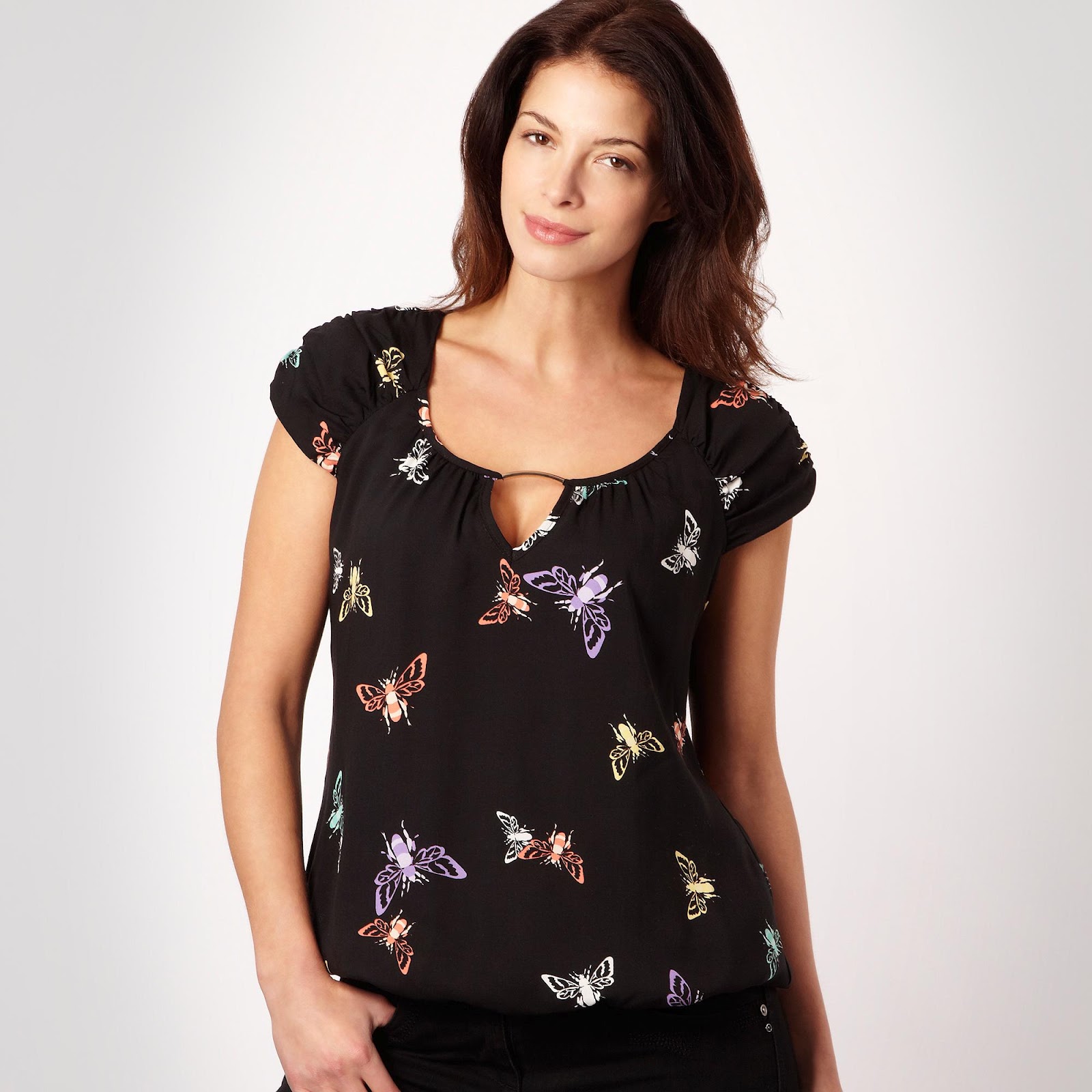 the cat and the bee: Redherring Black Printed Bee Top --NOT AVAILABLE