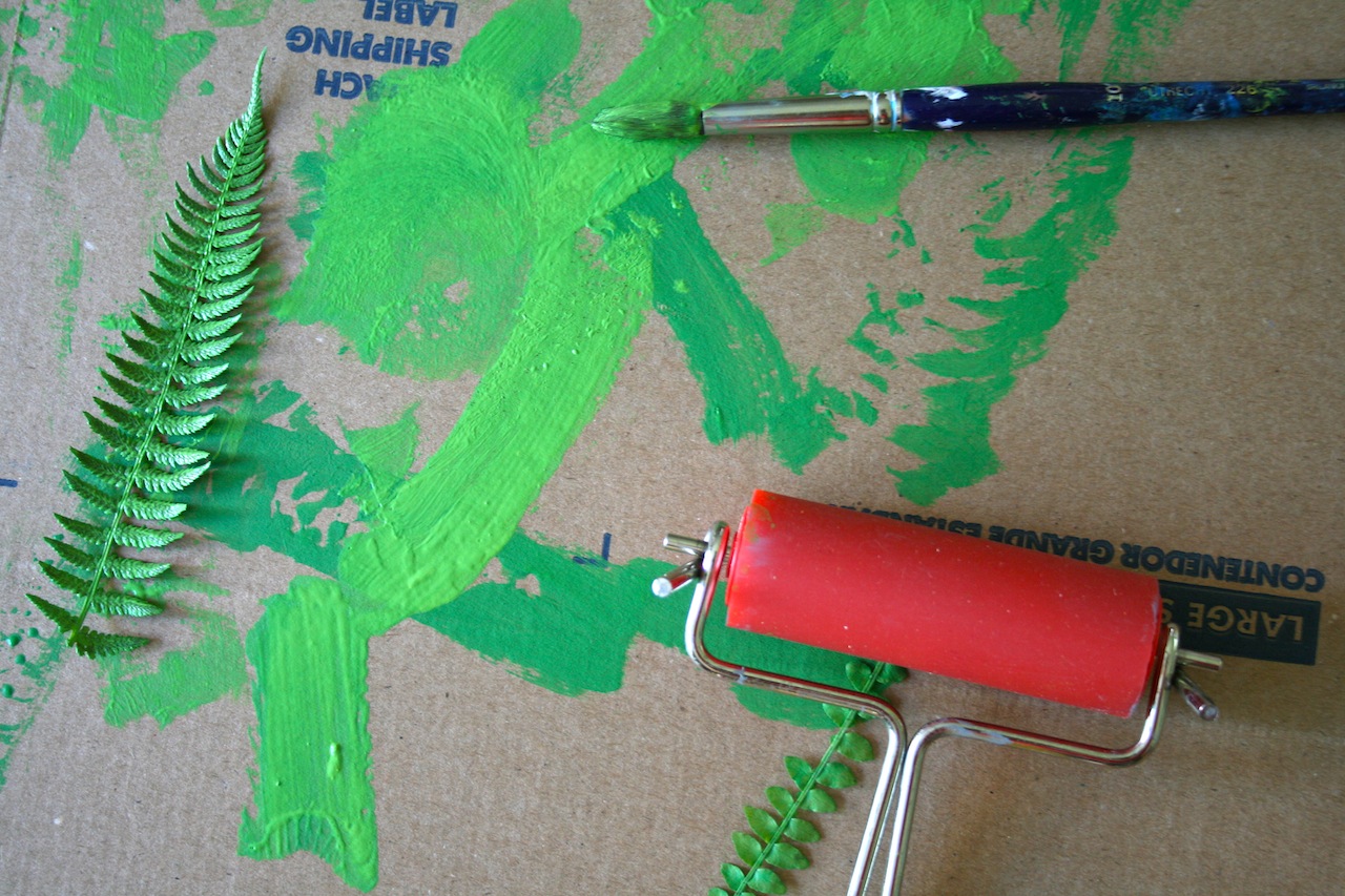 red bird crafts: Nature Printing :: fern