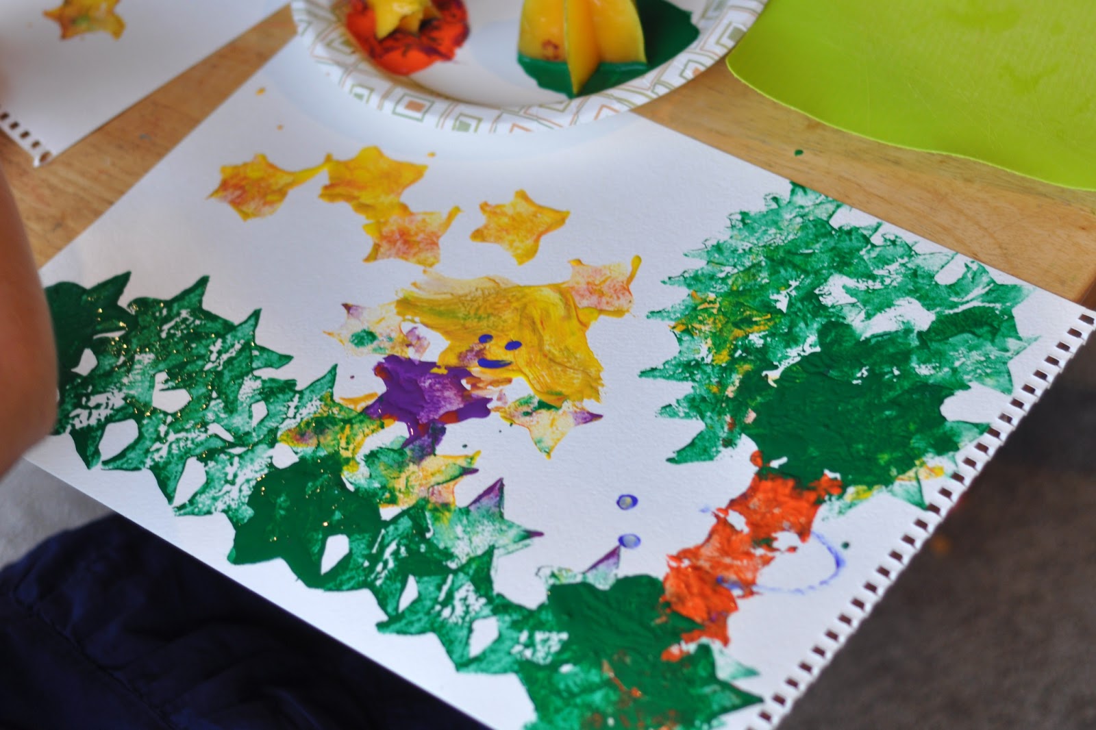 A Natural Nester: A Winter Walk + Star Fruit Stamps