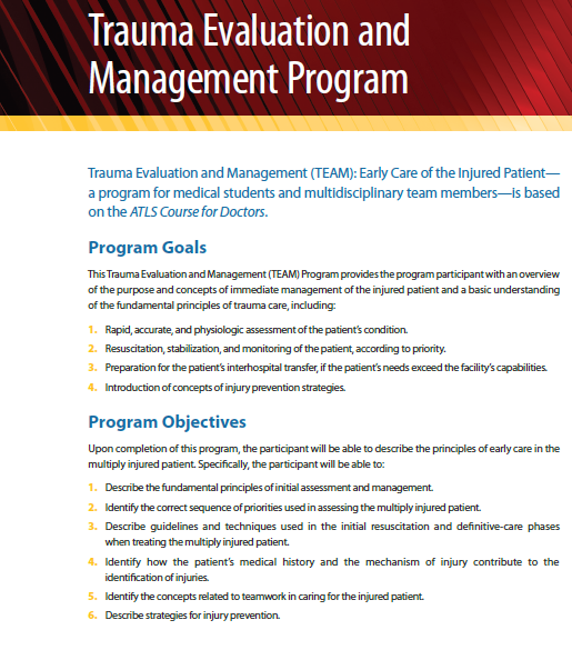 (ATLS course) TEAM - Truama Evaluation And Managment 3rd ED video + pdf