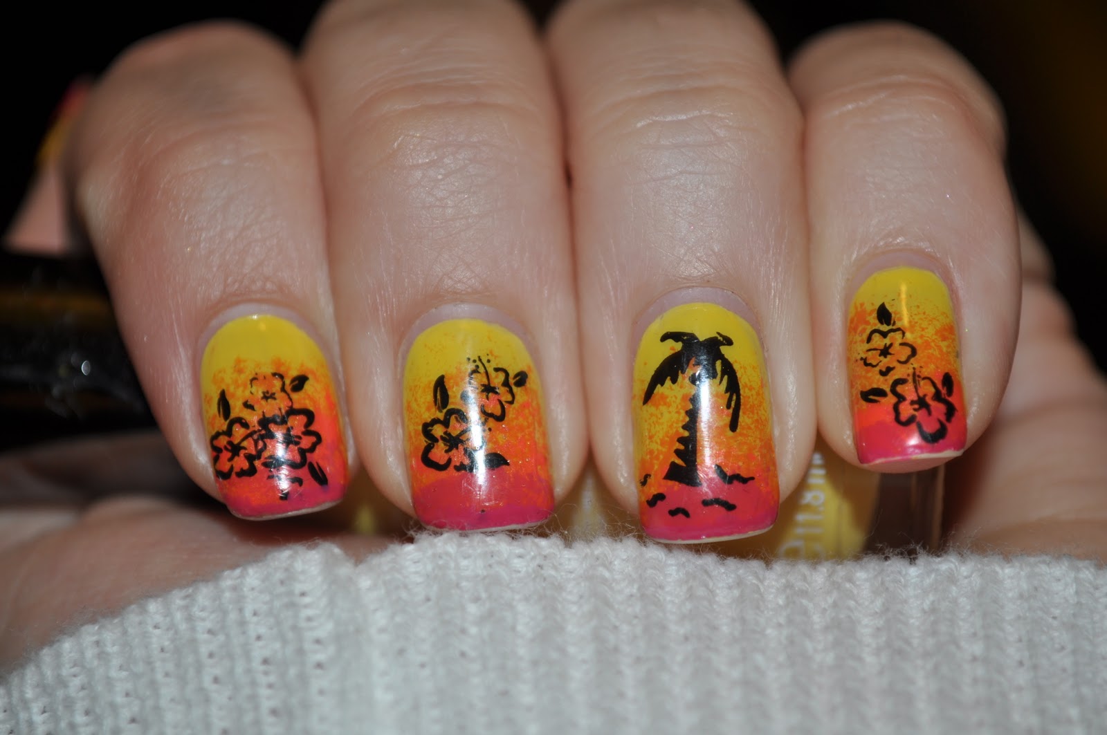 Jessica's Nail Art: Tropical Nails