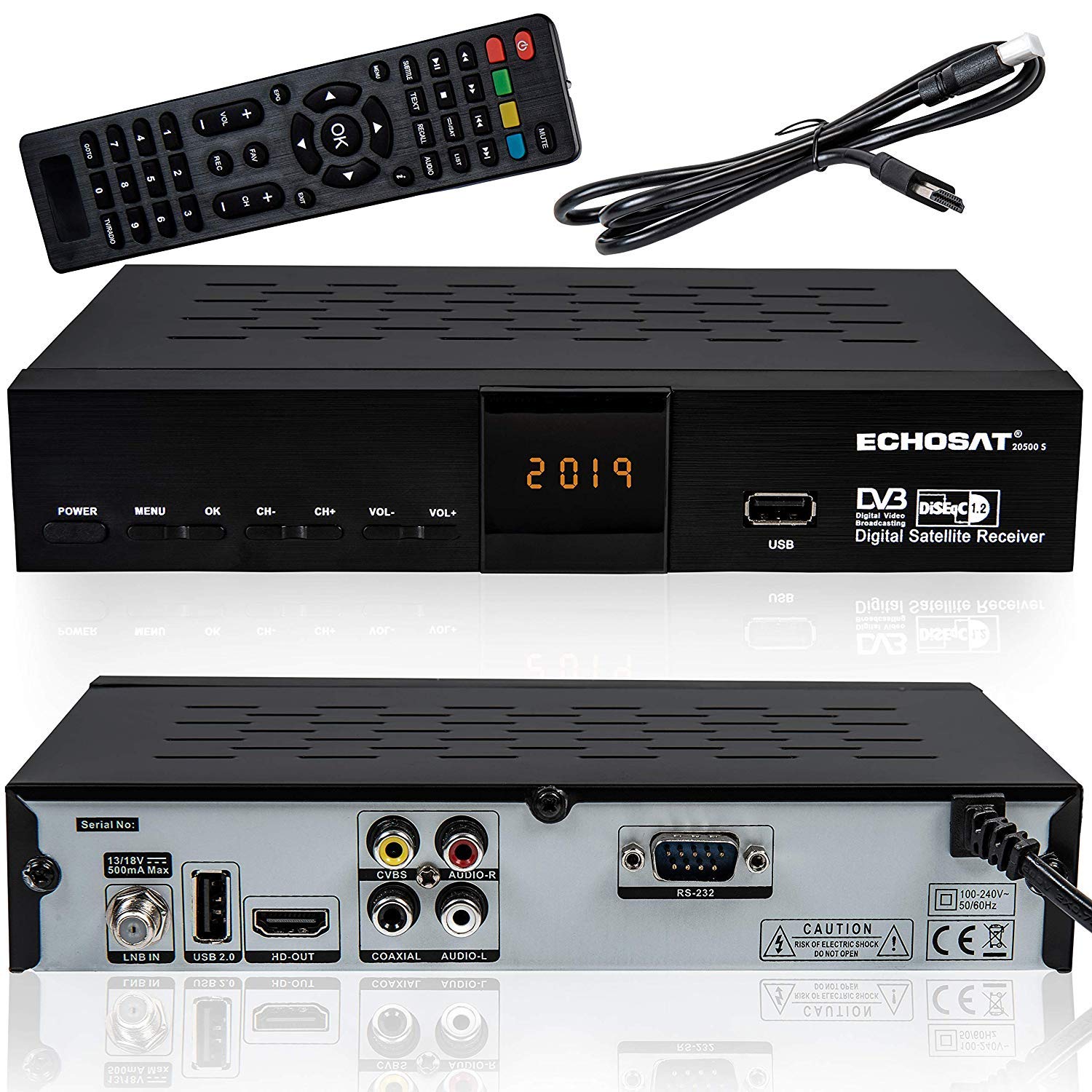 Preise hd-line Echosat 20500 S Digitaler Satelliten HD Receiver (HDTV ...