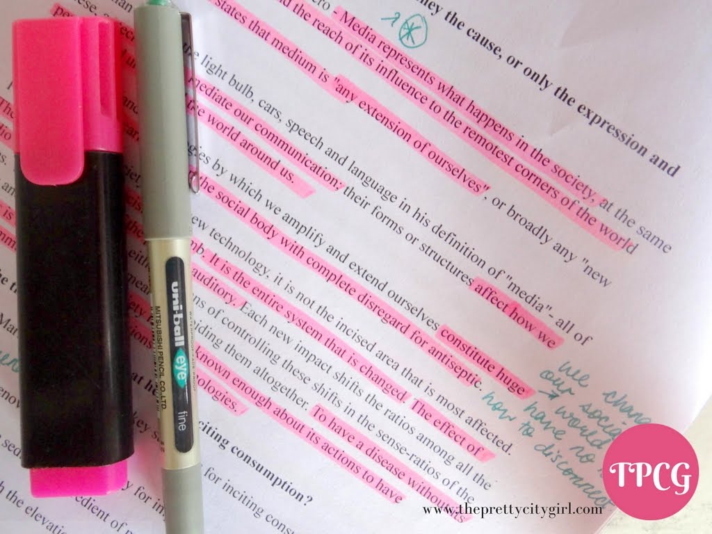Fun Colour Combinations for Taking Notes - The Pretty City Girl ...
