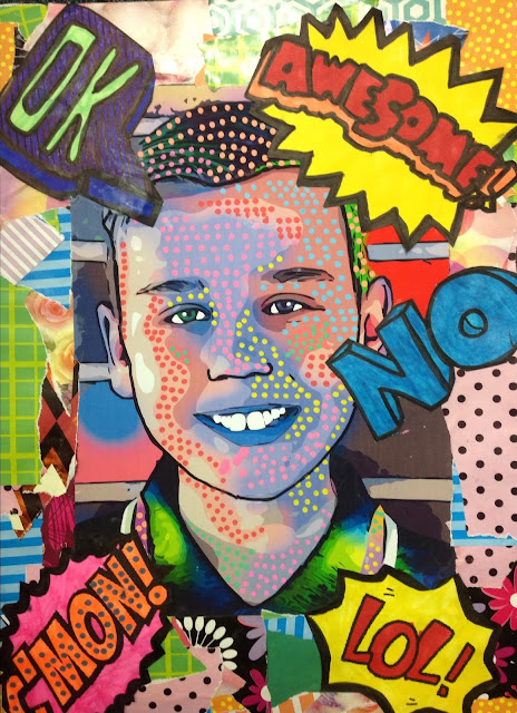 STUDENT ARTWORKS - POP ART SELF PORTRAIT - Digital Mixed Media Artwork