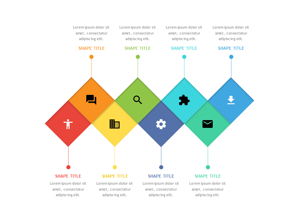 Quadrangle Icon List PowerPoint Templates - PowerPoint Free