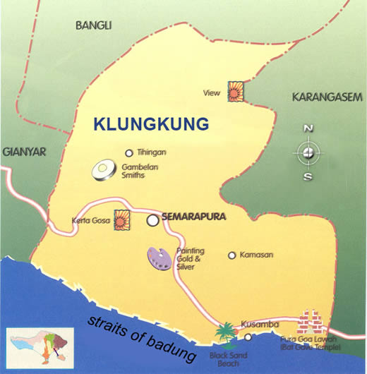 DUNIA Bali - Information About Bali Island: Map of Klungkung City