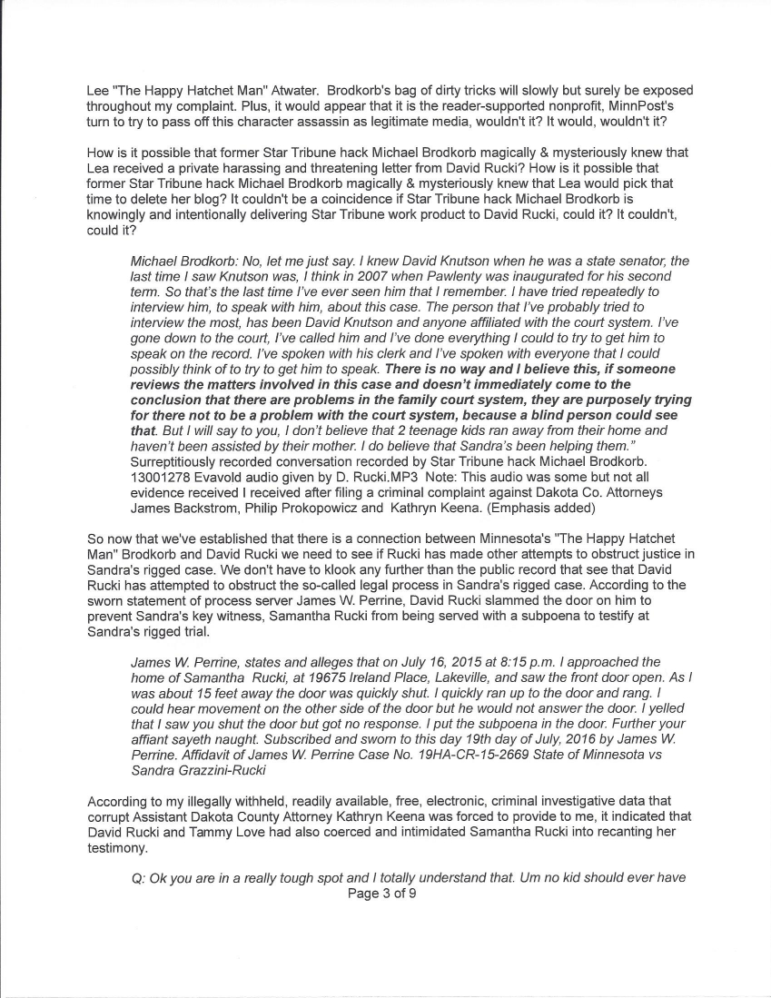 Lion News: Poor Dede's Criminal Complaint For Witness Tampering Against ...