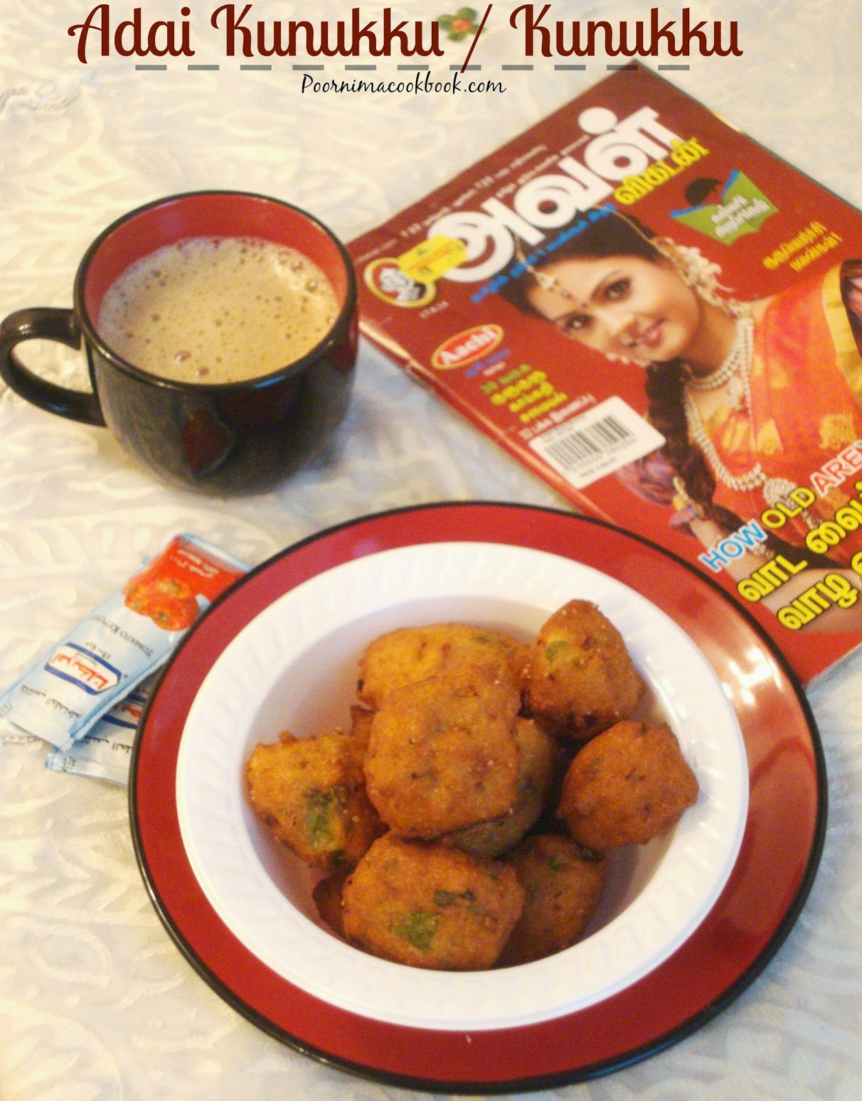 Poornima's Cook Book: Adai Kunukku / Kunukku / Spicy Lentil Fritters ...