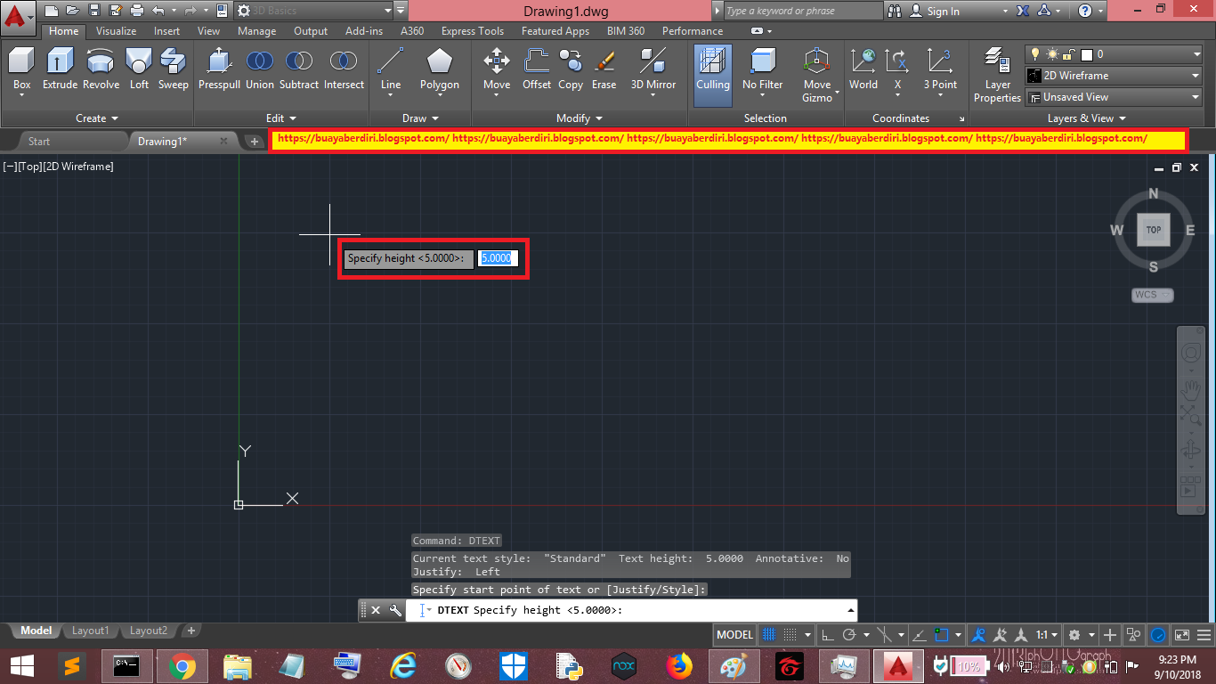 Perintah Dtext - Cara membuat teks atau tulisan pada Autocad